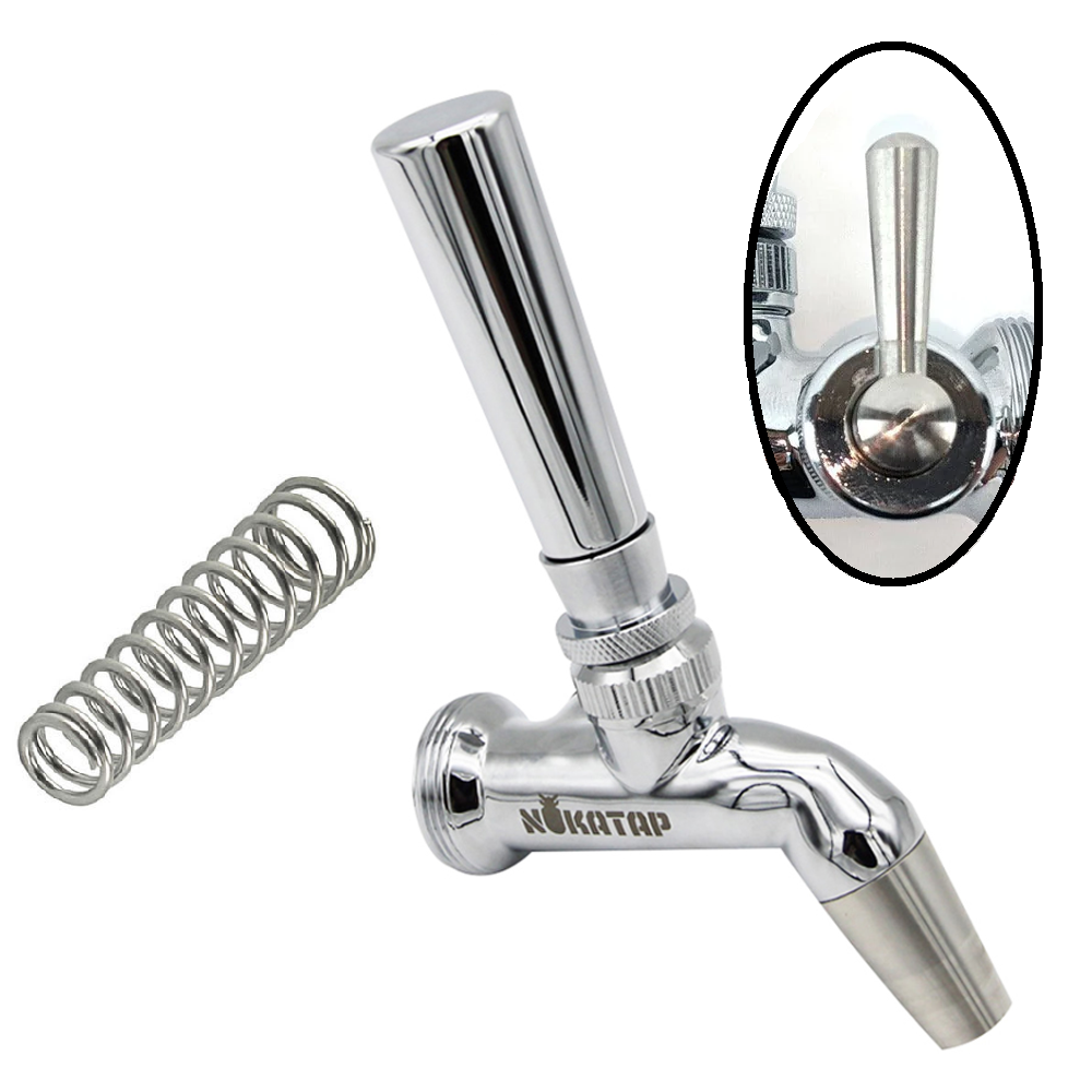 KegLand NukaTap Flow Control met RVS kraanhandvat en auto close veer ...